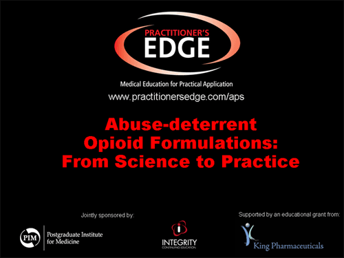 Abuse-deterrent Opioid Formulations: From Science to Practice