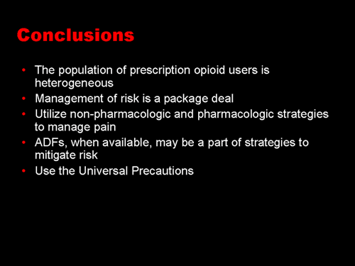 Abuse-deterrent Opioid Formulations: From Science to Practice