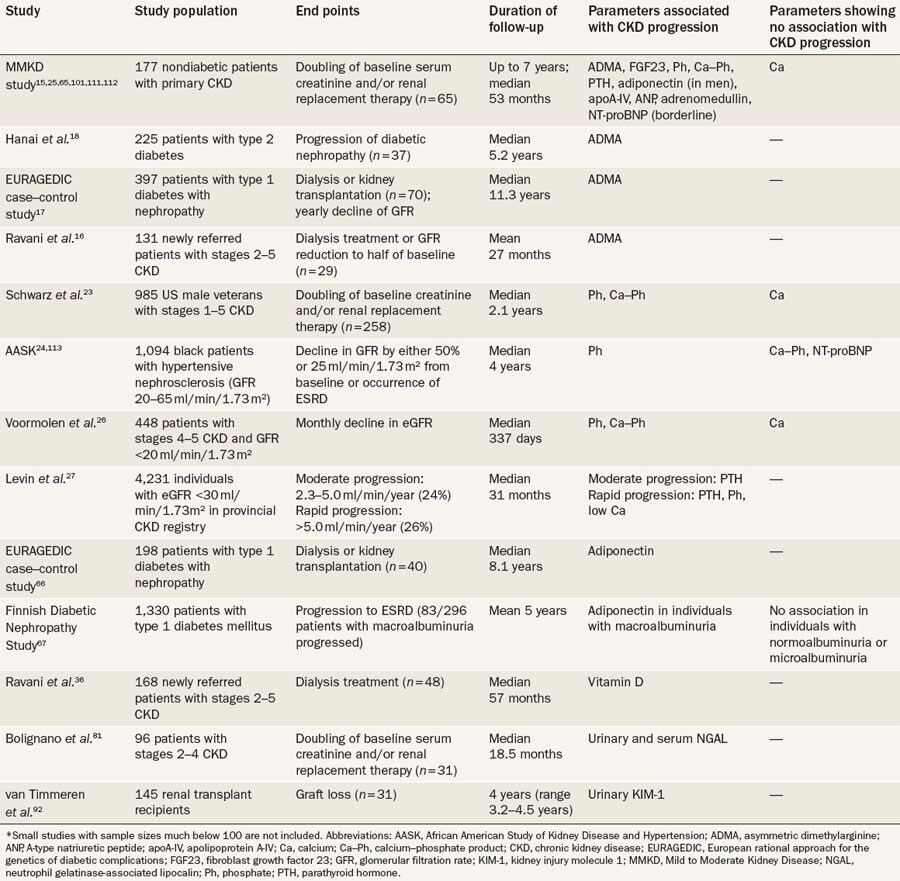 Emerging Risk Factors and Markers of CKD Progression
