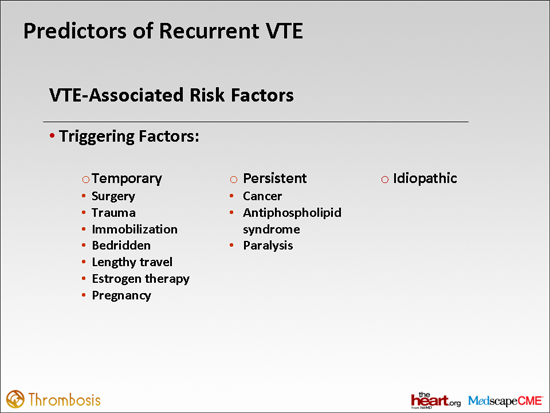 Secondary Prevention of Venous Thromboembolism: Controversies and Therapies