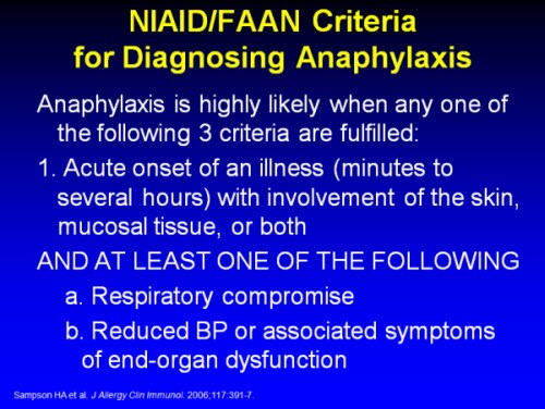 Pediatric Anaphylaxis: Prevention, Diagnosis, and Treatment