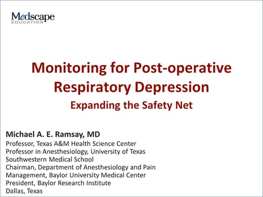 Monitoring for Post-Operative Respiratory Depression: Expanding the ...