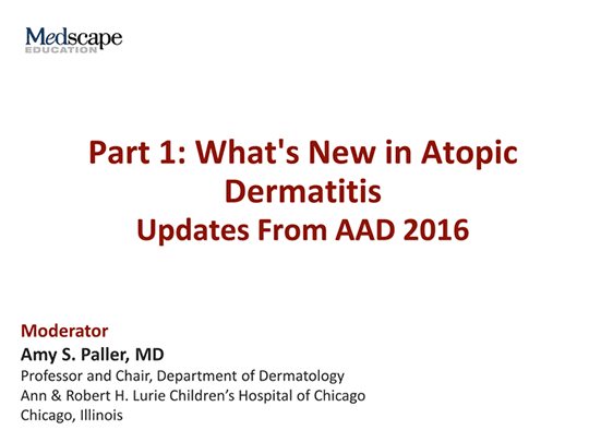 What's New in Atopic Dermatitis: Updates From AAD 2016