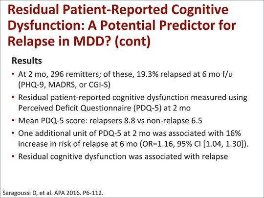 Key Issues in Depression: Highlights From APA 2016