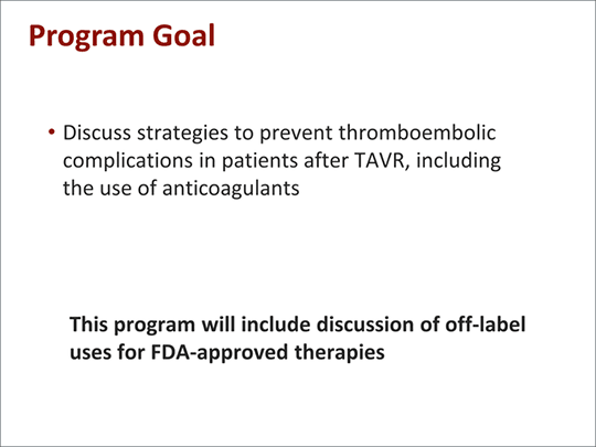 Anticoagulation Therapy in Patients Post-TAVR (Transcript)