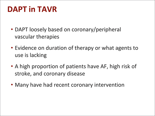 Anticoagulation Therapy in Patients Post-TAVR (Transcript)