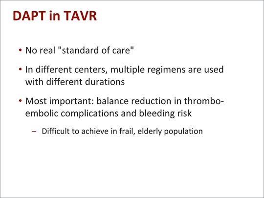 Anticoagulation Therapy in Patients Post-TAVR (Transcript)