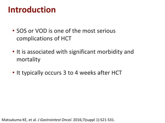 Discerning Sinusoidal Obstruction Syndrome (Veno-Occlusive Disease) in ...