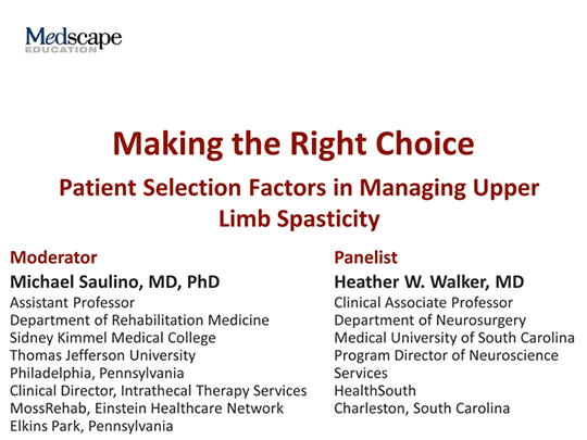 Management of Upper Limb Spasticity: Where Are We Now?
