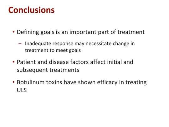 Management of Upper Limb Spasticity: Where Are We Now?