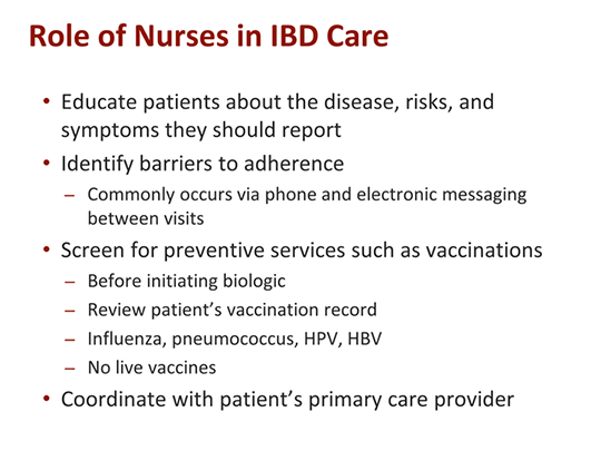 The Nurse’s Role in Inflammatory Bowel Disease (Transcript)