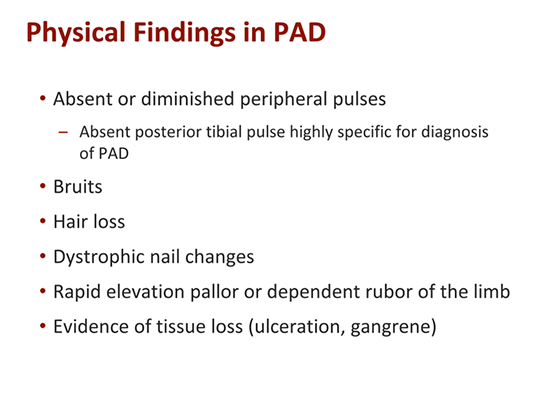 Understanding PAD: Recognition, Diagnosis and Treatment (Transcript)