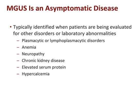 Diagnosing and Monitoring MGUS (Transcript)