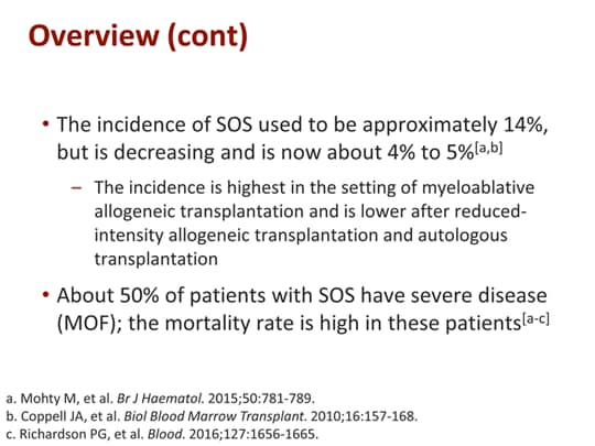 US and European Perspectives on Sinusoidal Obstruction Syndrome ...