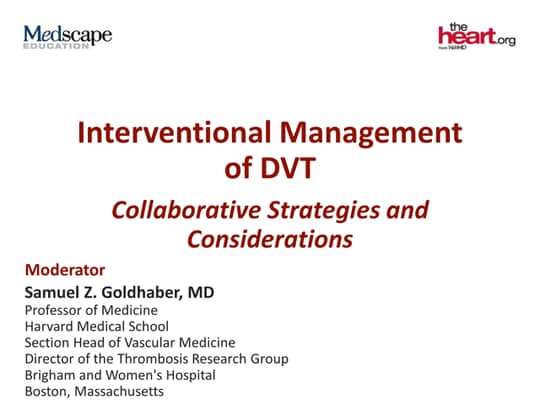 Interventional Management of DVT: Collaborative Strategies and ...