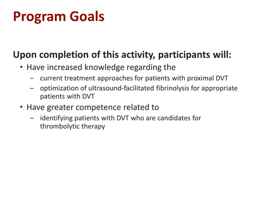 Interventional Management of DVT: Collaborative Strategies and ...