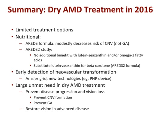 Dry AMD and GA: The Present and Future (Transcript)