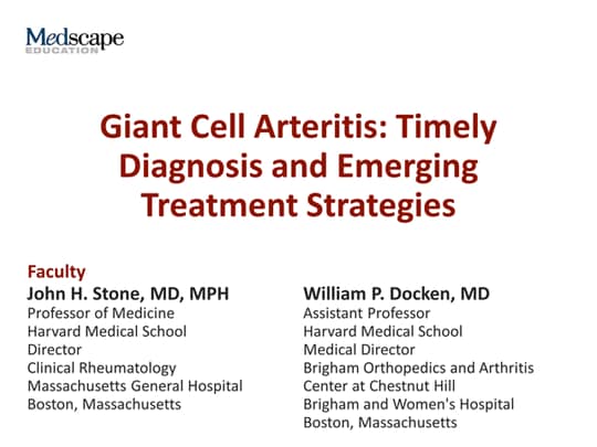Giant Cell Arteritis: Timely Diagnosis and Emerging Treatment ...