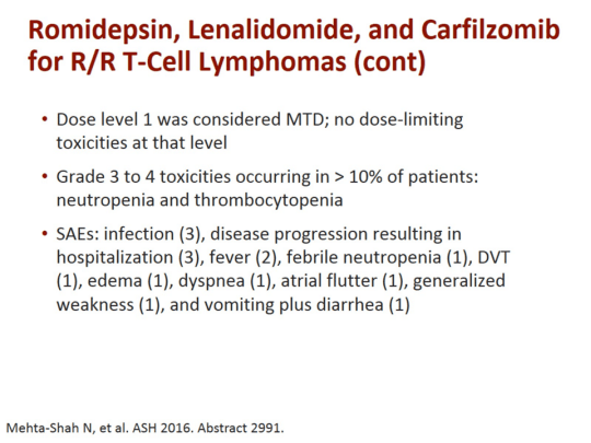 Advances in Lymphoma: Data and Analysis From the 2016 Hematology Conference