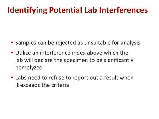 Clinical Strategies to Reduce Interferences in Laboratory Testing ...