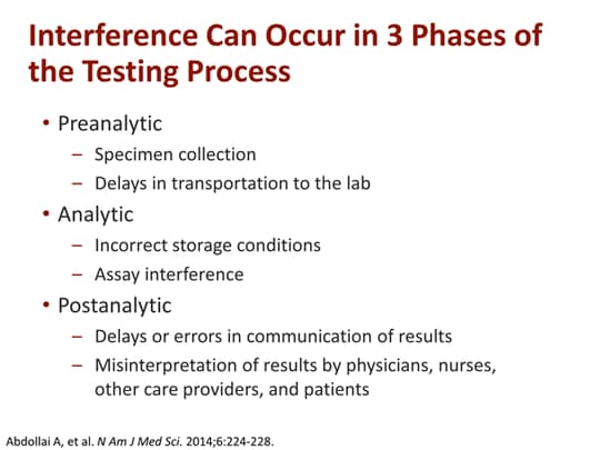 Clinical Strategies to Reduce Interferences in Laboratory Testing ...