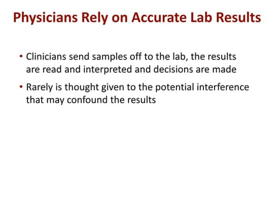 Clinical Strategies to Reduce Interferences in Laboratory Testing ...