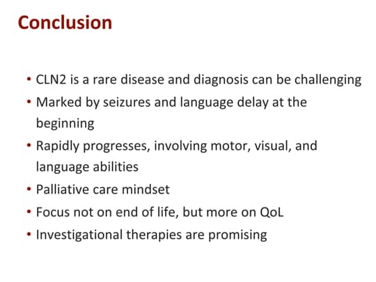 Updates in Neuronal Ceroid Lipofuscinosis: A Focus on CLN2 (Transcript)