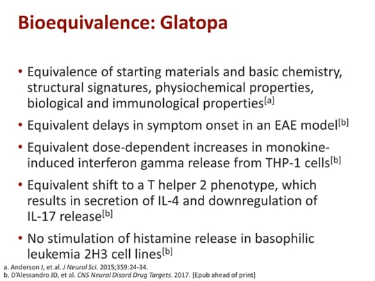 Generic Forms of Glatiramer Acetate: A Neurology and Pharmacy ...