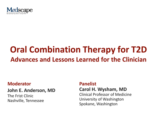 Oral Combination Therapy for T2D: Advances and Lessons Learned for the ...