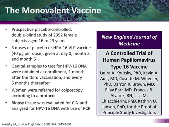 The Story of HPV: Yesterday, Today, and Tomorrow (Transcript)