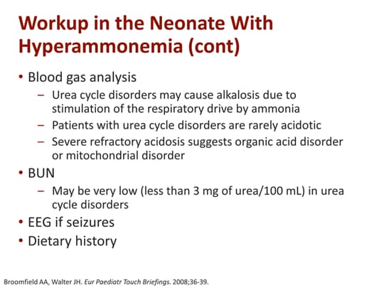 Hyperammonemia: Best Practices for Diagnosis and Treatment (Transcript)