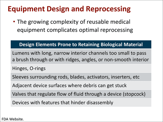 Recognizing Infection Risks in Medical Equipment