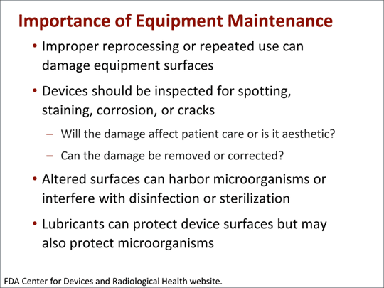Recognizing Infection Risks in Medical Equipment