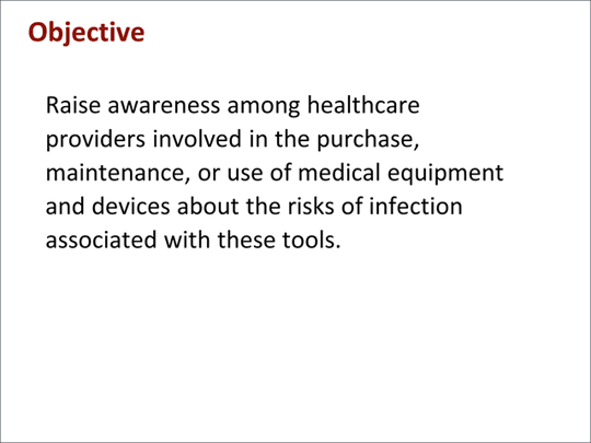 Recognizing Infection Risks in Medical Equipment