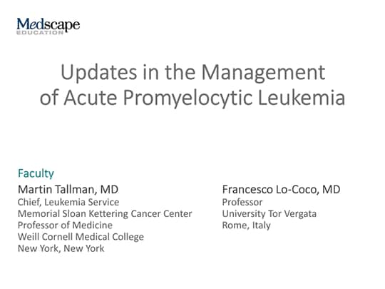 Updates in the Management of Acute Promyelocytic Leukemia (Transcript)