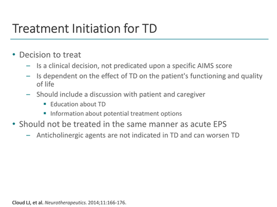 Current Management and Future Options for Tardive Dyskinesia (Transcript)