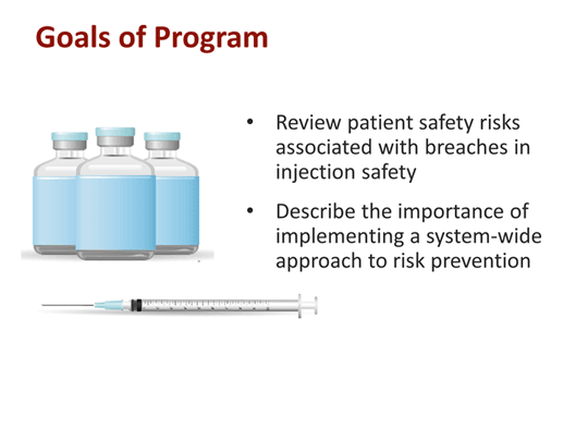 Injection Safety: A System Approach