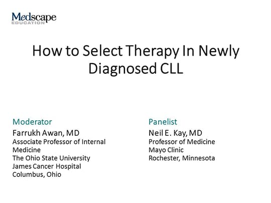 How to Select Therapy in Newly Diagnosed CLL (Transcript)