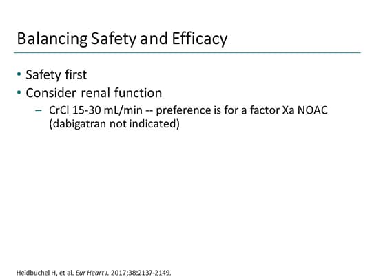 Up to Date on Which NOAC for Which Patient