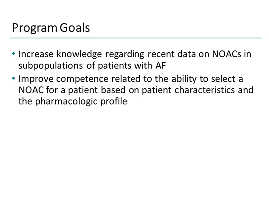 Up to Date on Which NOAC for Which Patient