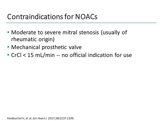 Up to Date on Which NOAC for Which Patient