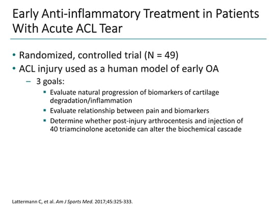Effect of Intra-articular Steroids on Cartilage in Knee OA