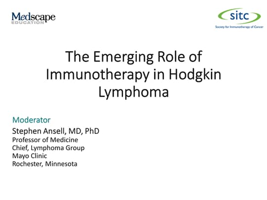 The Emerging Role of Immunotherapy in Hodgkin Lymphoma