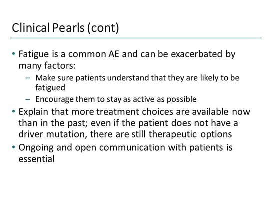 Clinical Pearls in the Management of Patients With Advanced Non-Small ...