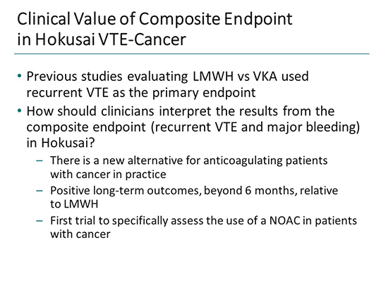 A Time for Change for Managing Patients With VTE Who Have Cancer