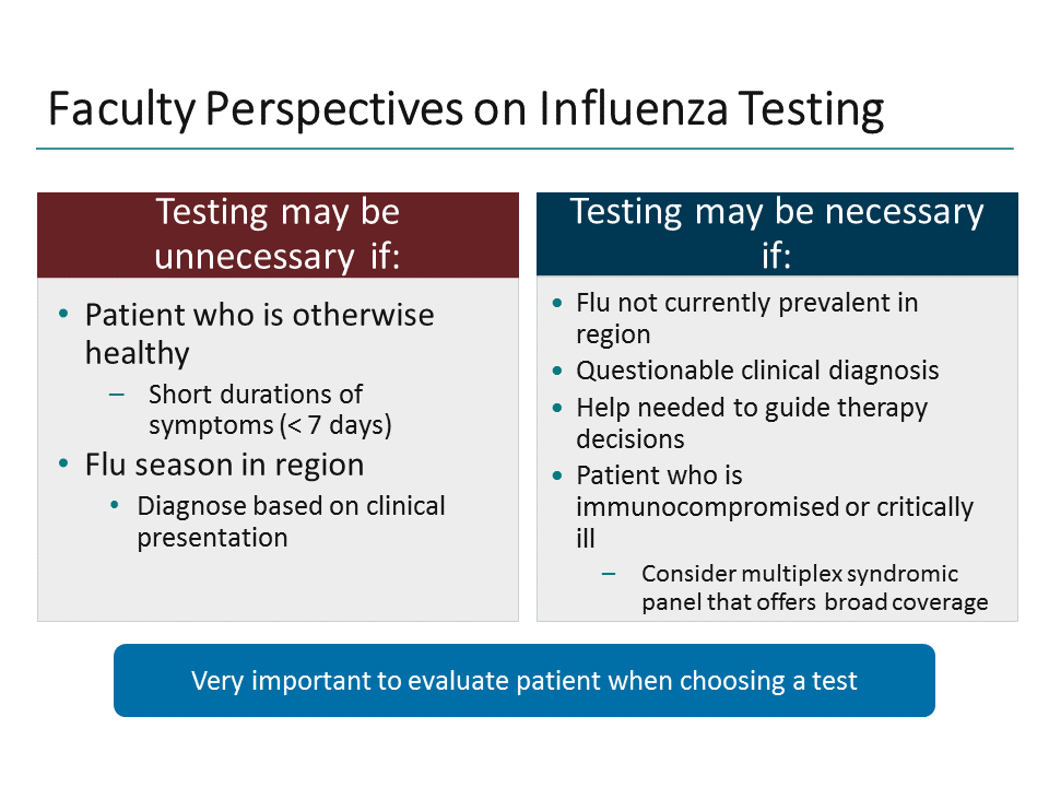 Key Considerations in Diagnosing the Flu