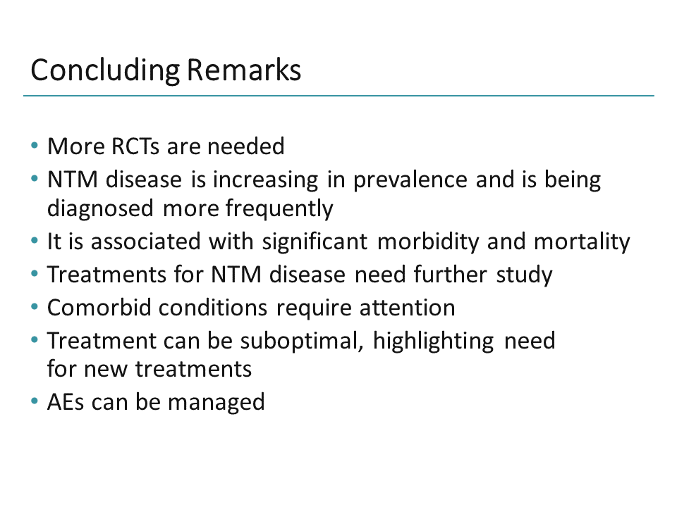 Management of NTM Lung Disease: Key Therapeutic Developments