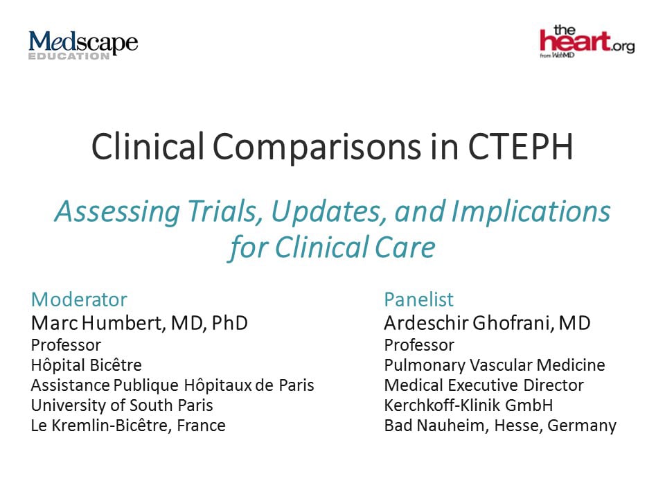 Clinical Comparisons in CTEPH: Assessing Trials, Updates and ...