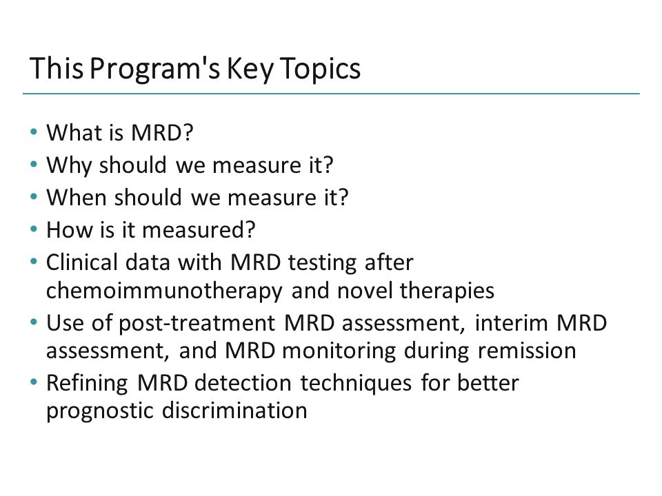 MRD Analysis in Chronic Lymphocytic Leukemia