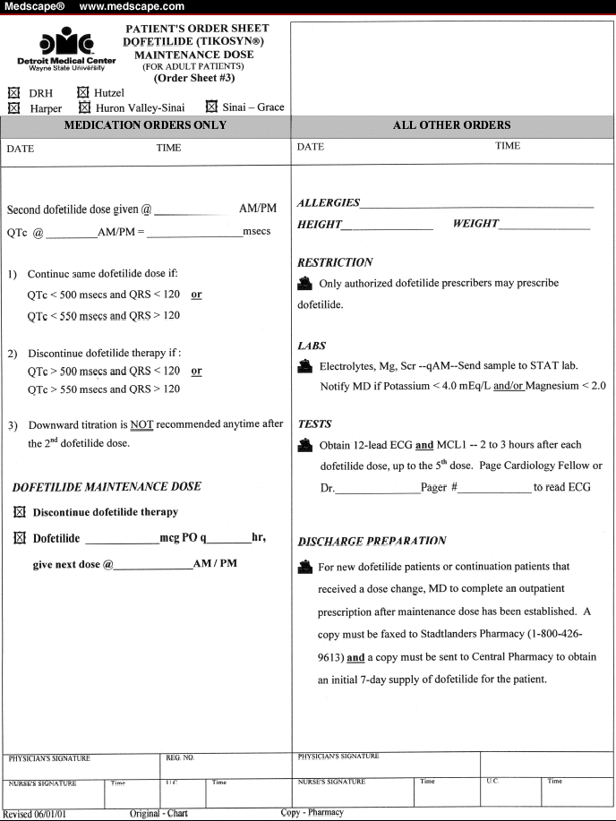 Use and Monitoring of Dofetilide Therapy - Page 4